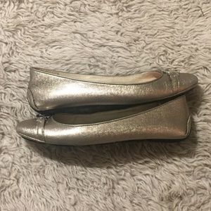 Michael Kors | Shoes | Michael Kors Gold Metallic Flats | Poshmark
